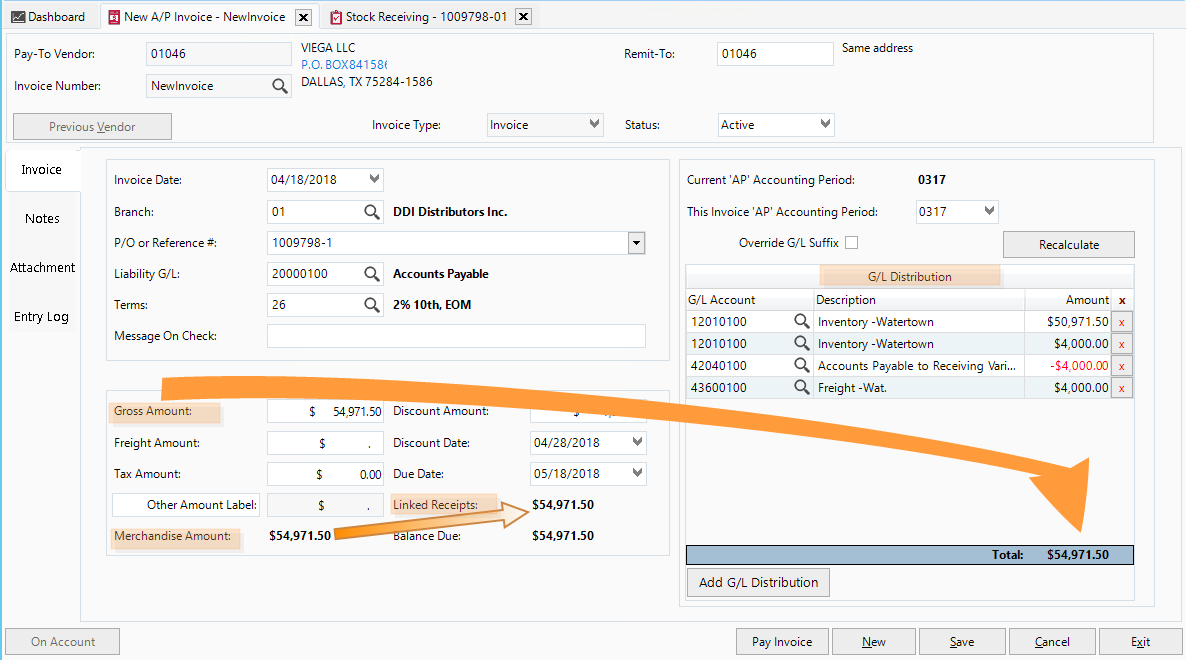 How to enter vendor invoices