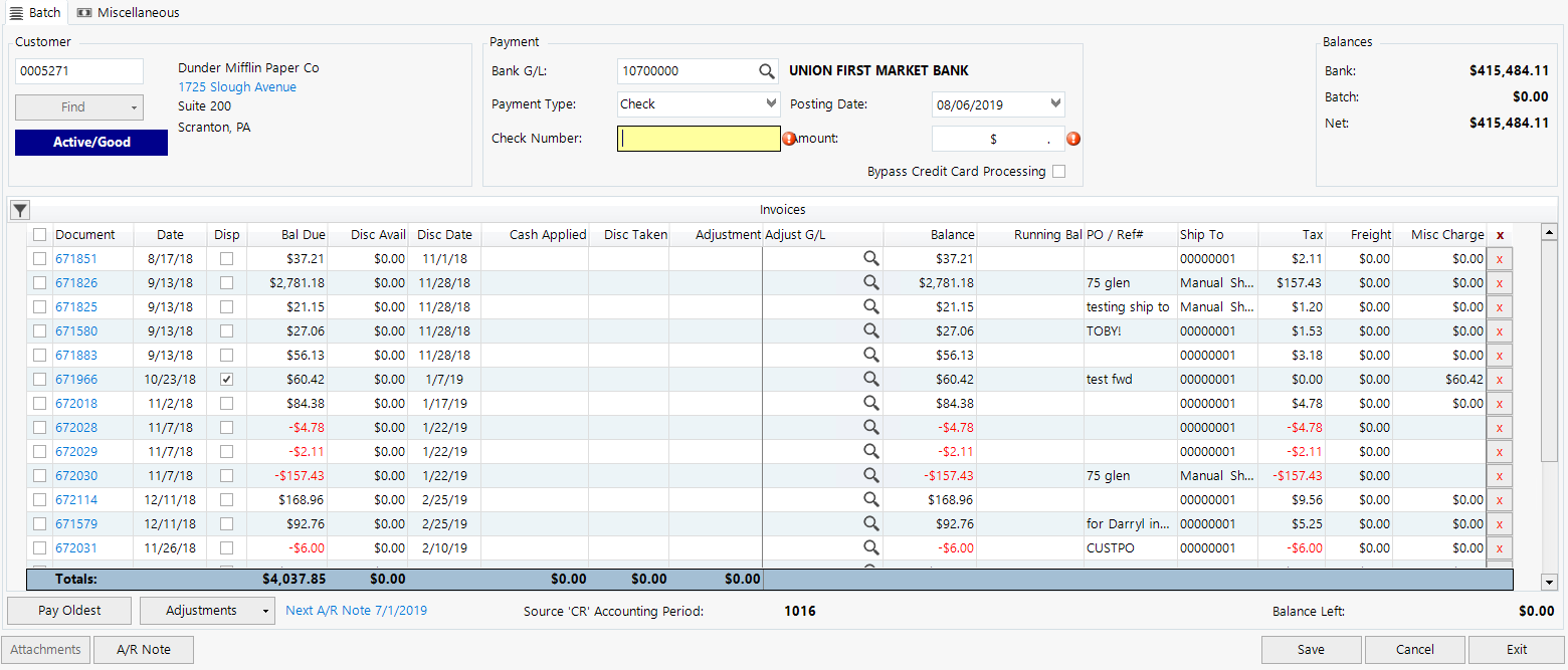 How to post cash receipts