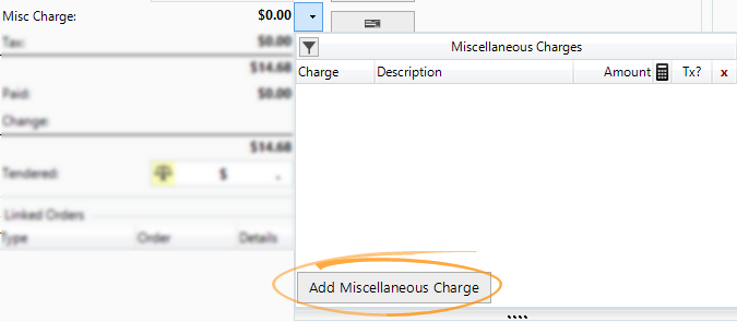 Add a miscellaneous charge