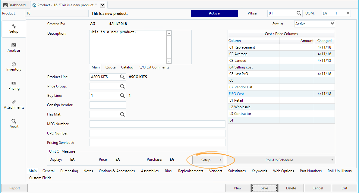 Assign units of measure to a product