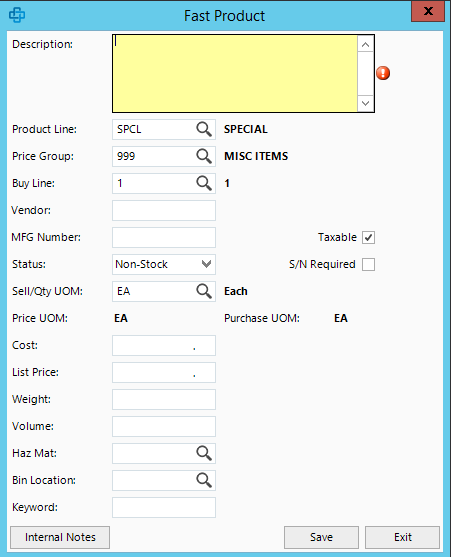 Add a new product using Fast Product