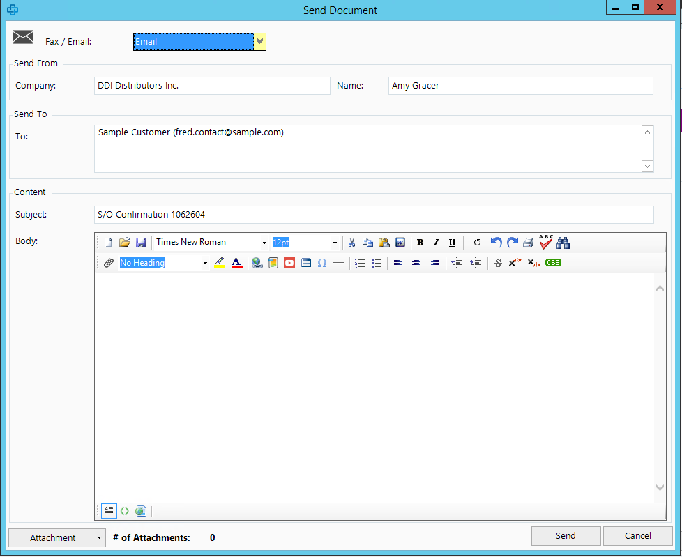 Create a sales order