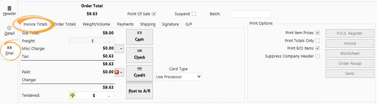 Create a sales order
