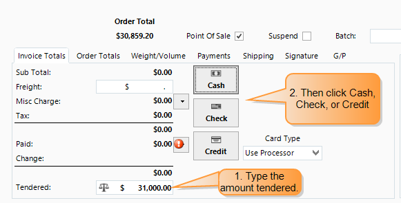 How to create a point of sale (POS) order