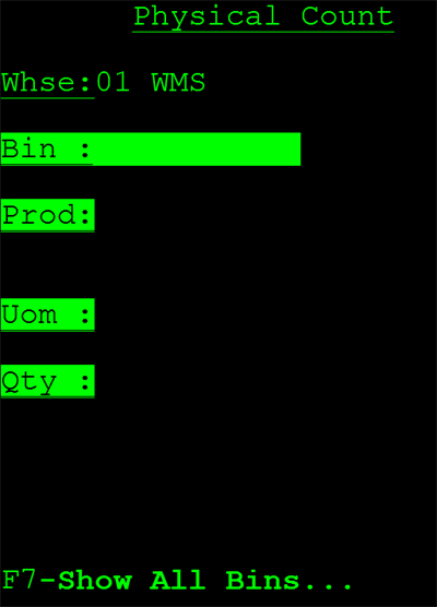 Run a physical inventory count (WMS)