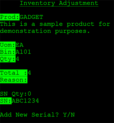Cycle counting serial numbers