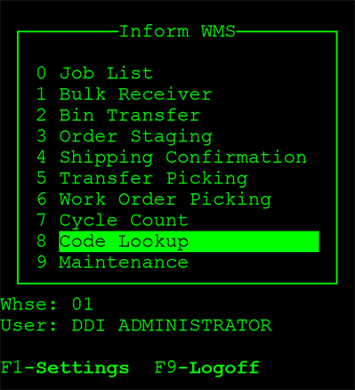 Barcode Inquiry (WMS)