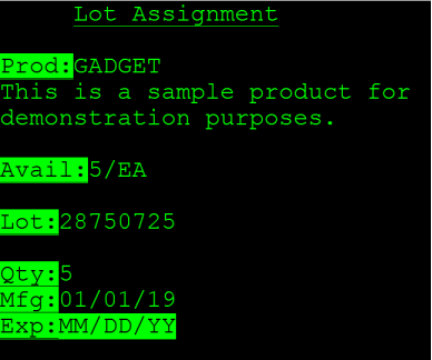 Enter serial numbers or lots on receiver (WMS)