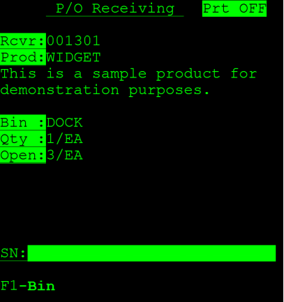 Enter serial numbers or lots on receiver (WMS)